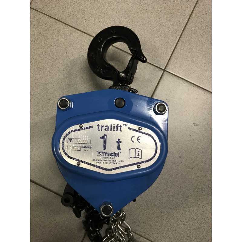 Paranco a catena tractel kg.1000 tralift 3/3 metri, Alza-tira TRACTEL ...
